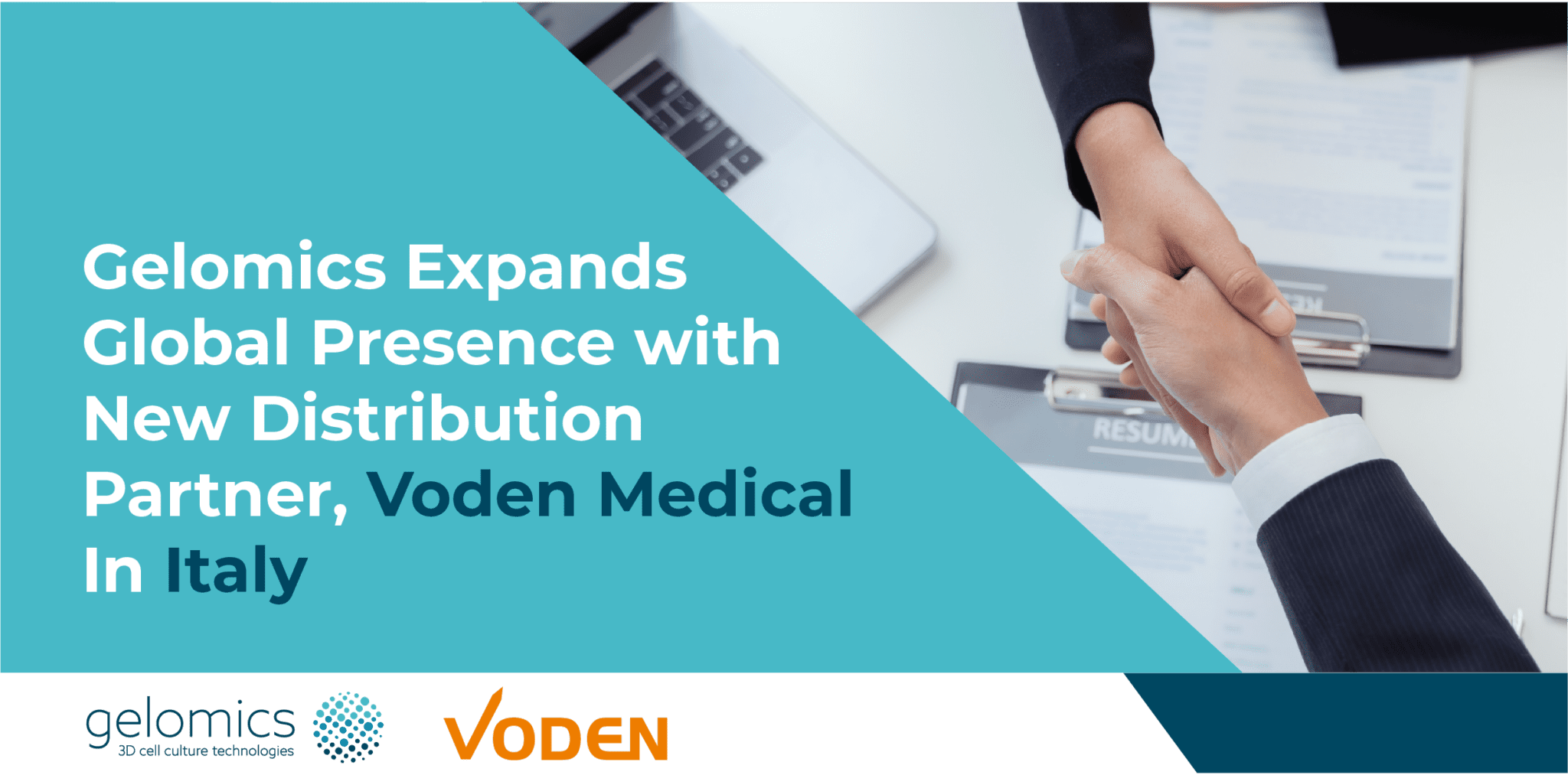 Distributor Partnership with Voden Medical in Italy - Gelomics